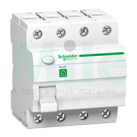 Áram-védőkapcsoló (Fi-relé) analóg 4P 63A 30mA A-típus 6kA Resi9 R Schneider R9R01463 - E-mile