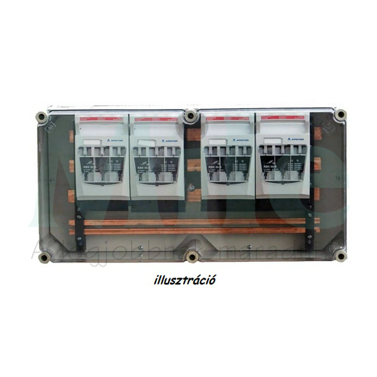 Biztosítós szakaszoló szekrény 3xNH00 5P 250A NH00 170mm PVT 3060 GS5 ...