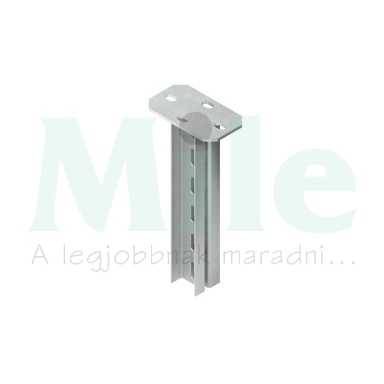 Függesztett oszlop fejlemezzel dupla U-profil 49mmx 50mmx 1000mm acél ...