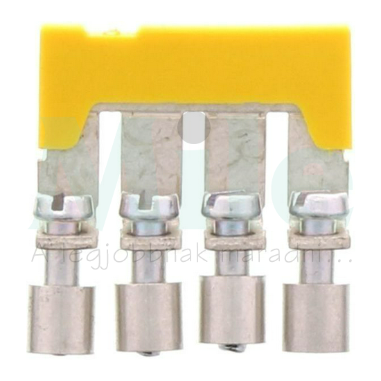 Keresztösszekötő 4mm2 sorkapocshoz (RK2,5-4,KBL2,5-4) 4P szigetelt sárga QI 4 YE CONTA-CLIP 2742 ...