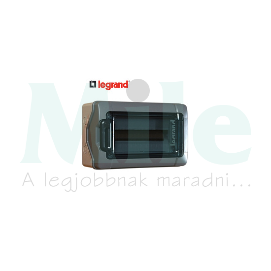 Kiselosztó PE/N-sínnel műanyag 1x 18M falonkívüli szürke IP65 zárt-fedél ajtó Plexo LEGRAND - E-mile