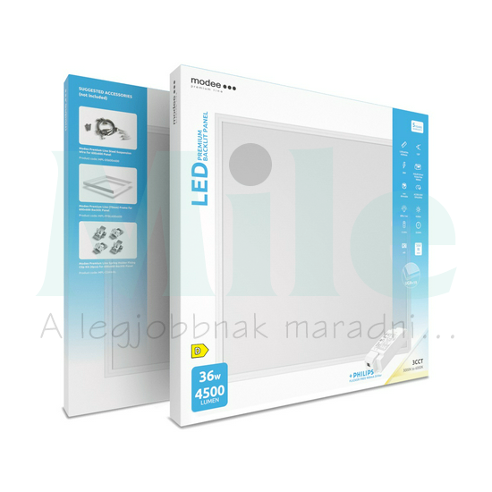 LED panel UGR19 BackLit 3CCT süllyesztett 1x 36W 220-240V AC 4500lm ...