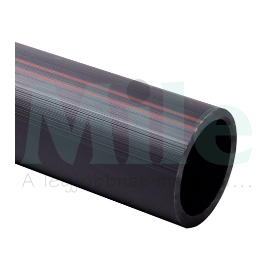 Optikai kábel-védőcső 100m/tekercs fekete 32mm kívül-belül sima ...