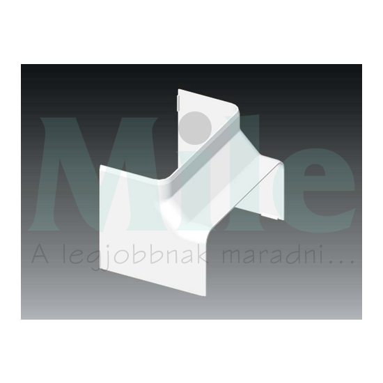 Parapetcsatorna belső sarok 140X60-hoz szimmetrikus 90° fényesfehér ...