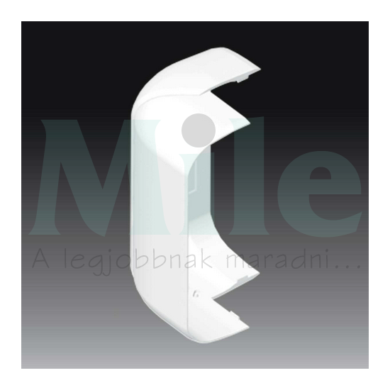 Parapetcsatorna külső sarok 210x70-hez 90° fényesfehér műanyag PVC alap ...