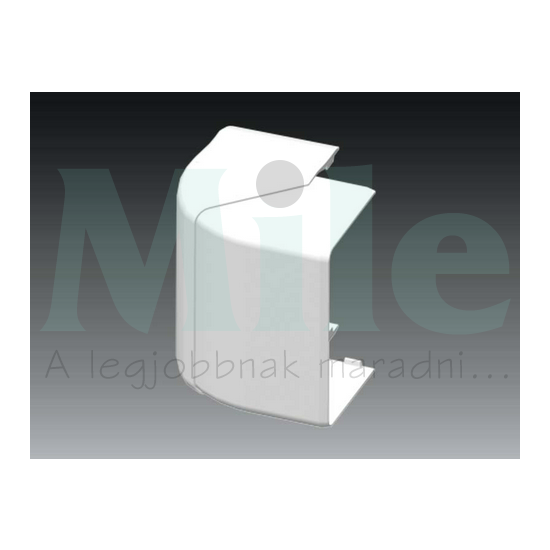 Parapetcsatorna külső sarok 90x55-höz 90° szimmetrikus fényesfehér ...