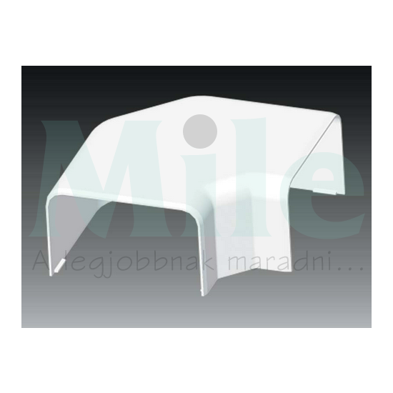 Parapetcsatorna L-idom 100X60-hoz emelkedő/süllyedő 90° fényesfehér PVC ...