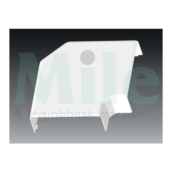 Parapetcsatorna L-idom 120X40-hez emelkedő/süllyedő 90° fényesfehér PVC ...