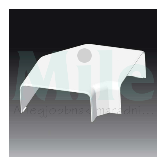 Parapetcsatorna L-idom 140x60-hoz emelkedő/süllyedő 90° fényesfehér PVC ...