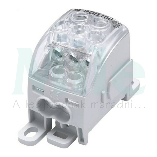 Sorkapocs elosztóblokk 101A sínrepattintható 1x25+(2+1)x16+3x10mm2 PDB160 (PVB100) LEIPOLD ...