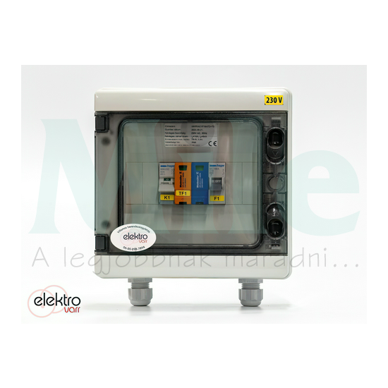 Szolár AC elosztó komplett 1F 16A I+II-túlfesz kapcsoló tömszelence ...