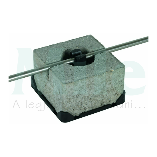 Tetővezető-tartó betongúlával egyszeres bepattintós bilincs DLH FB 8 LO ...