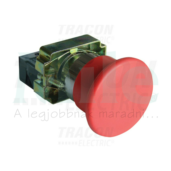 Vészgomba-nyomó komplett d22 1ny süllyesztett csavaros IP42 TRACON - E-mile