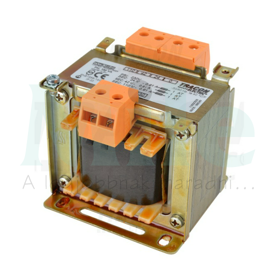 Vezérlőtranszformátor 1F 100VA 230V/prim 24V/szek 42V 110V IP00 T100 ...