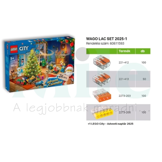 WAGO LAC SET 2025-1 Vezetékösszekötő csomag 350db + 1 db LEGO City ...