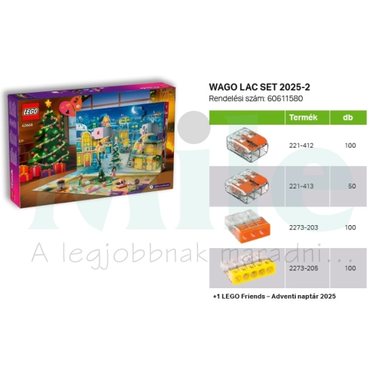 WAGO LAC SET 2025-2 Vezetékösszekötő csomag 350db + 1 db LEGO Friends ...